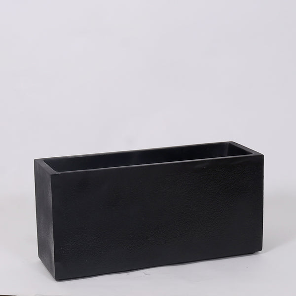 Craftter Large Rectangle Shape Black Color Fiberglass Planters (Gamla ...